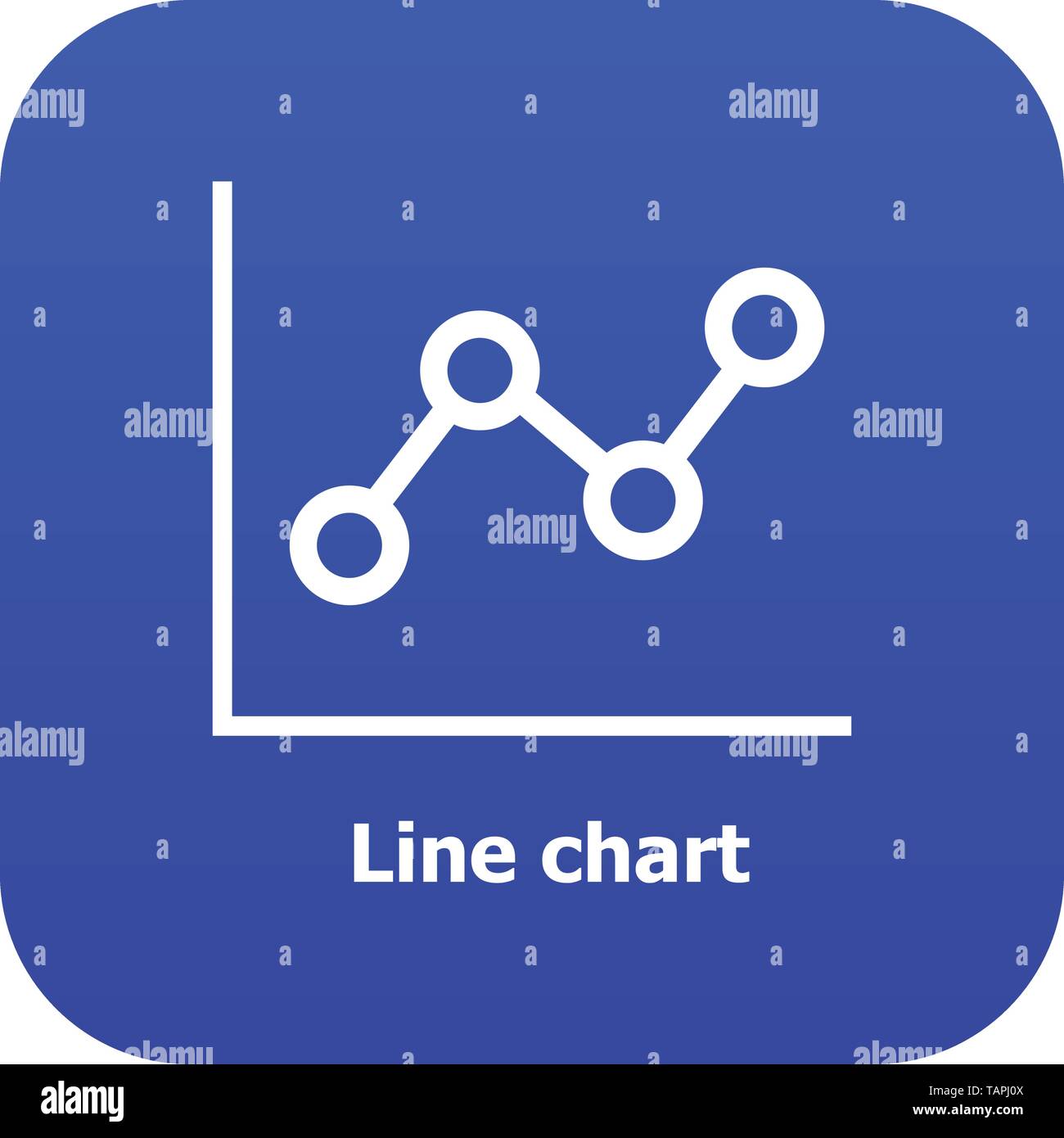 Line chart icon blue vector Stock Vector Image & Art - Alamy