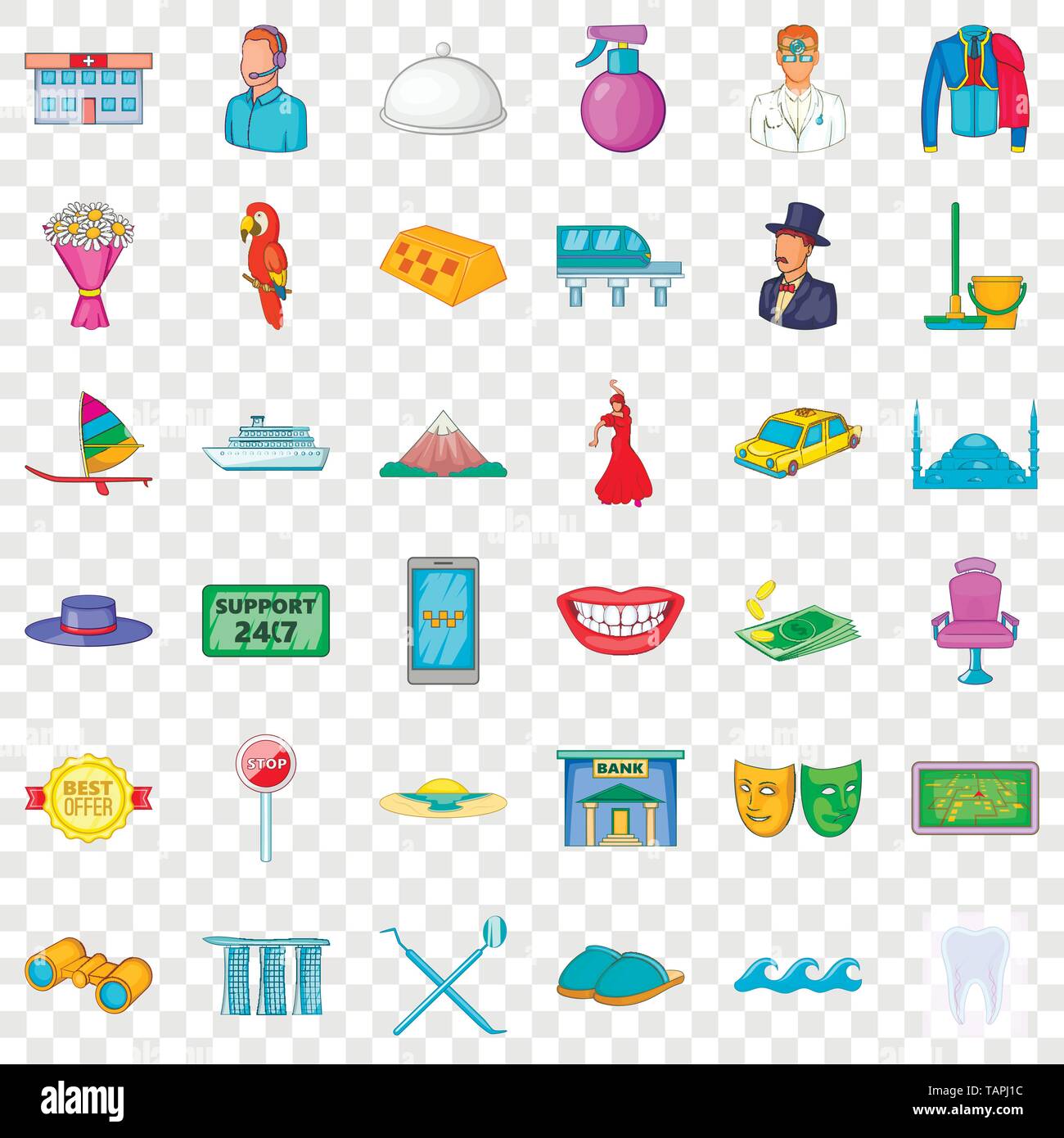 Visit icons set, cartoon style Stock Vector Image & Art - Alamy