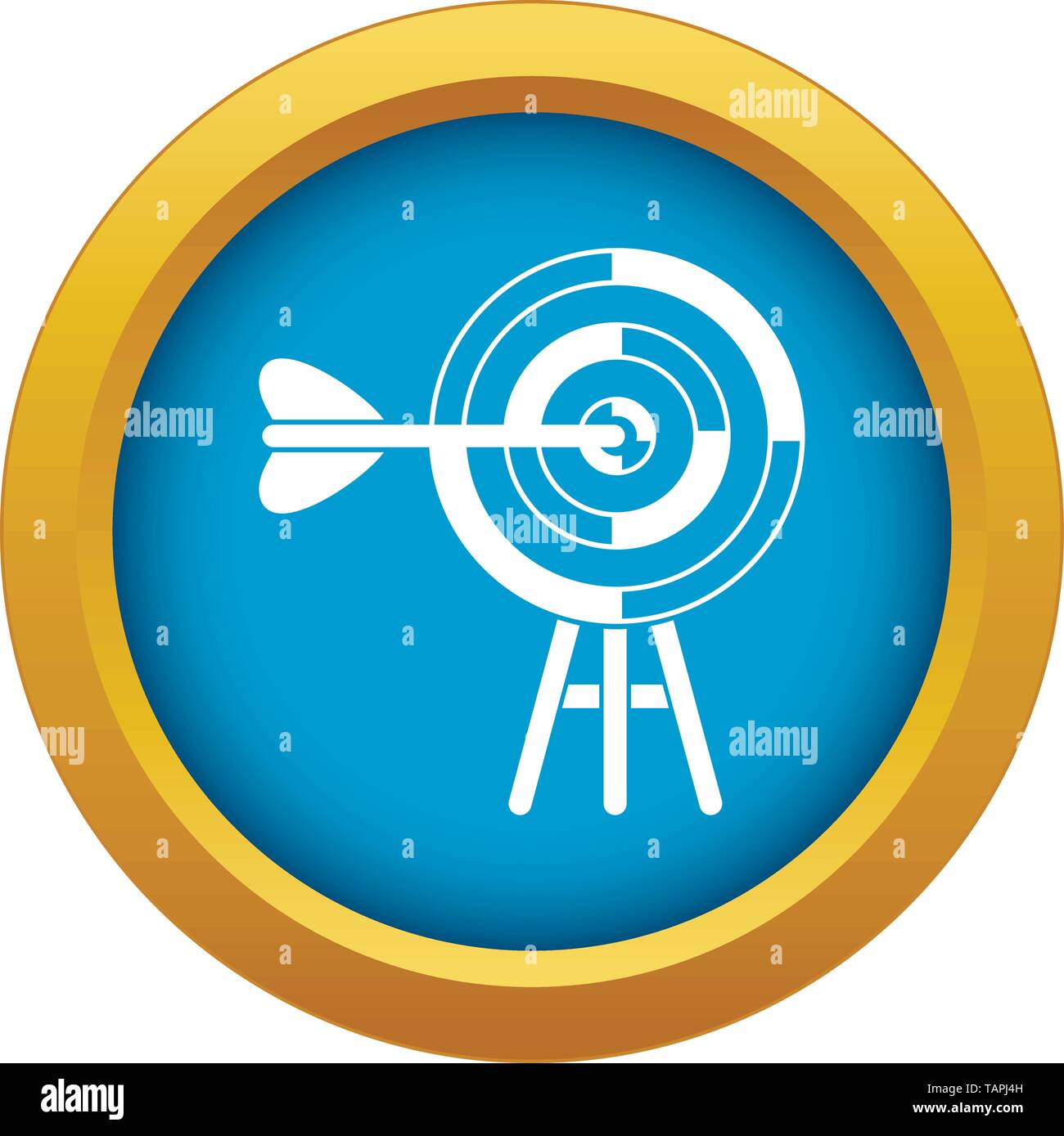 Target with an arrow icon blue vector isolated Stock Vector Image & Art ...