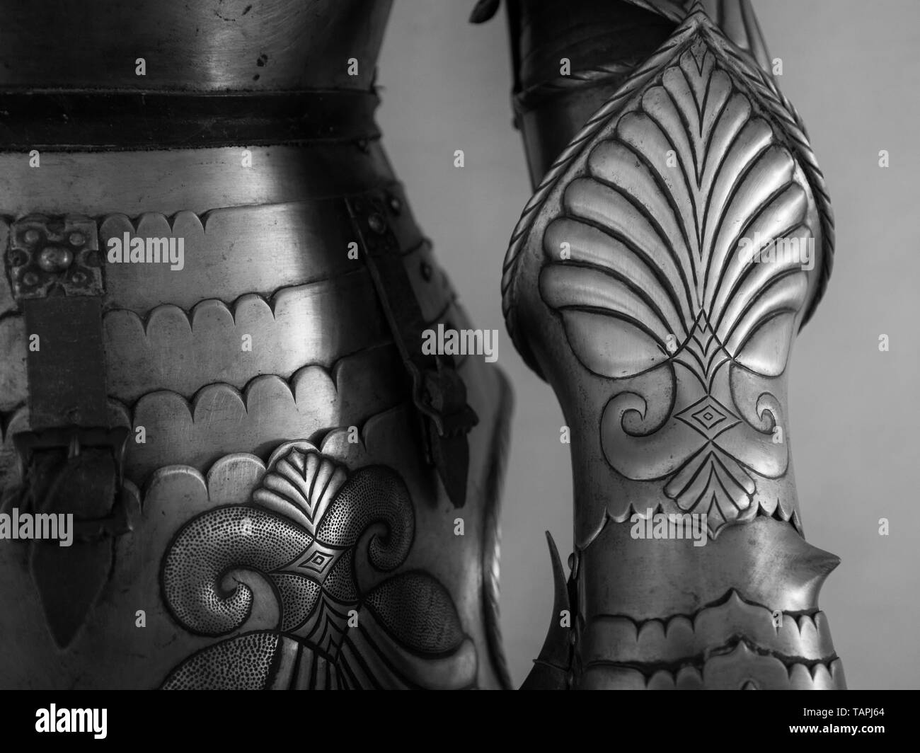 Metal armor texture Black and White Stock Photos & Images - Alamy