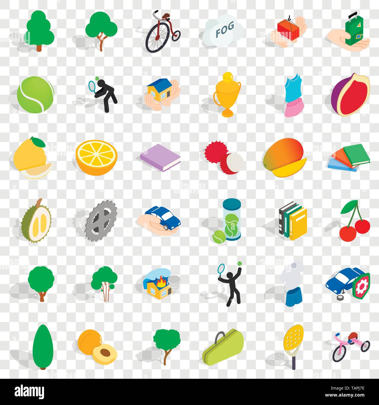 Vitality icons set, isometric style Stock Vector Image & Art - Alamy
