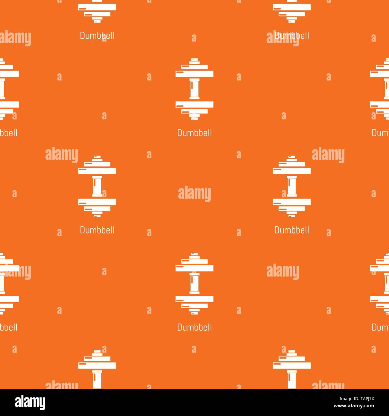 Dumbbell pattern vector orange Stock Vector Image & Art - Alamy