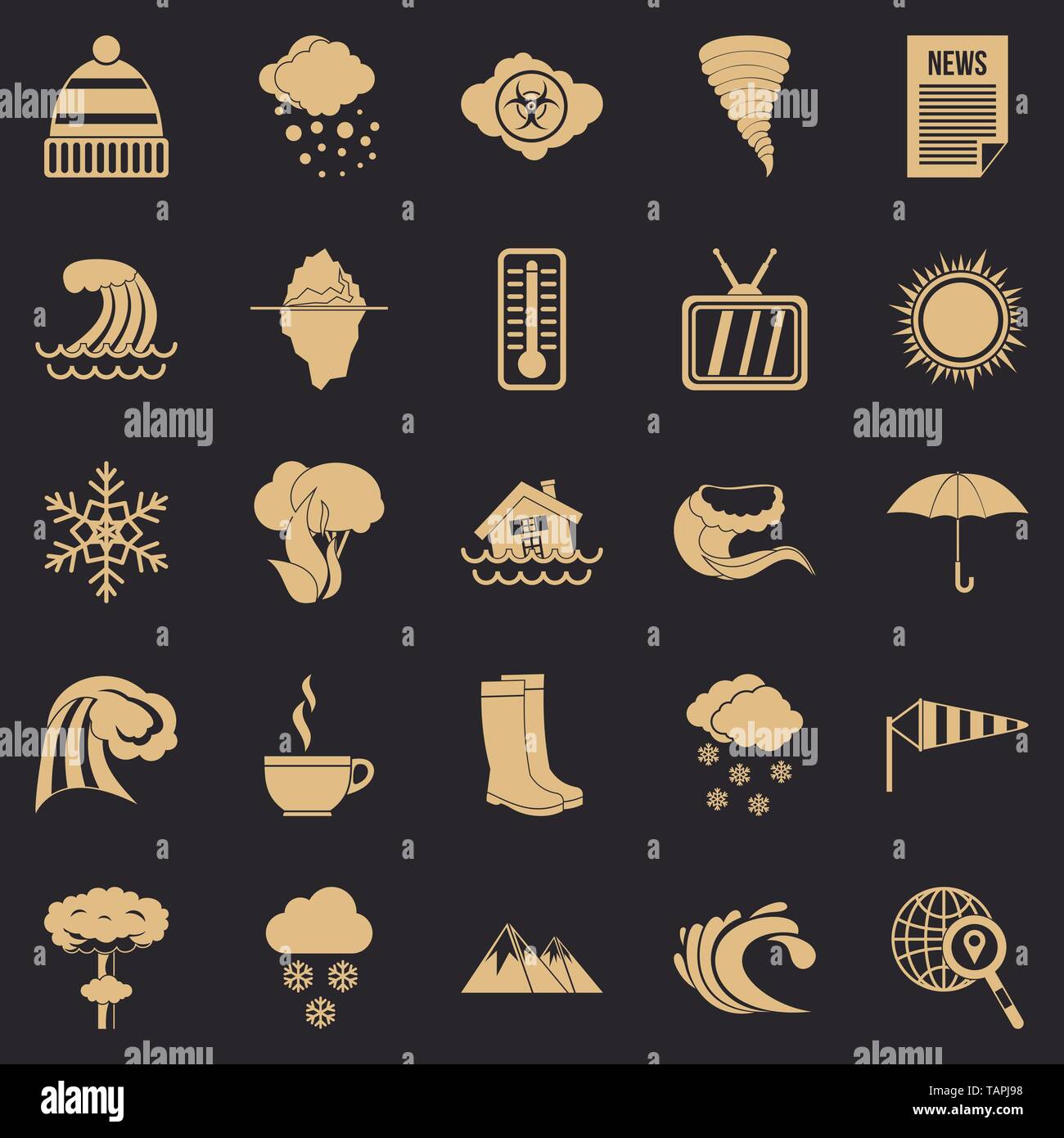 Clime icons set, simple style Stock Vector Image & Art - Alamy