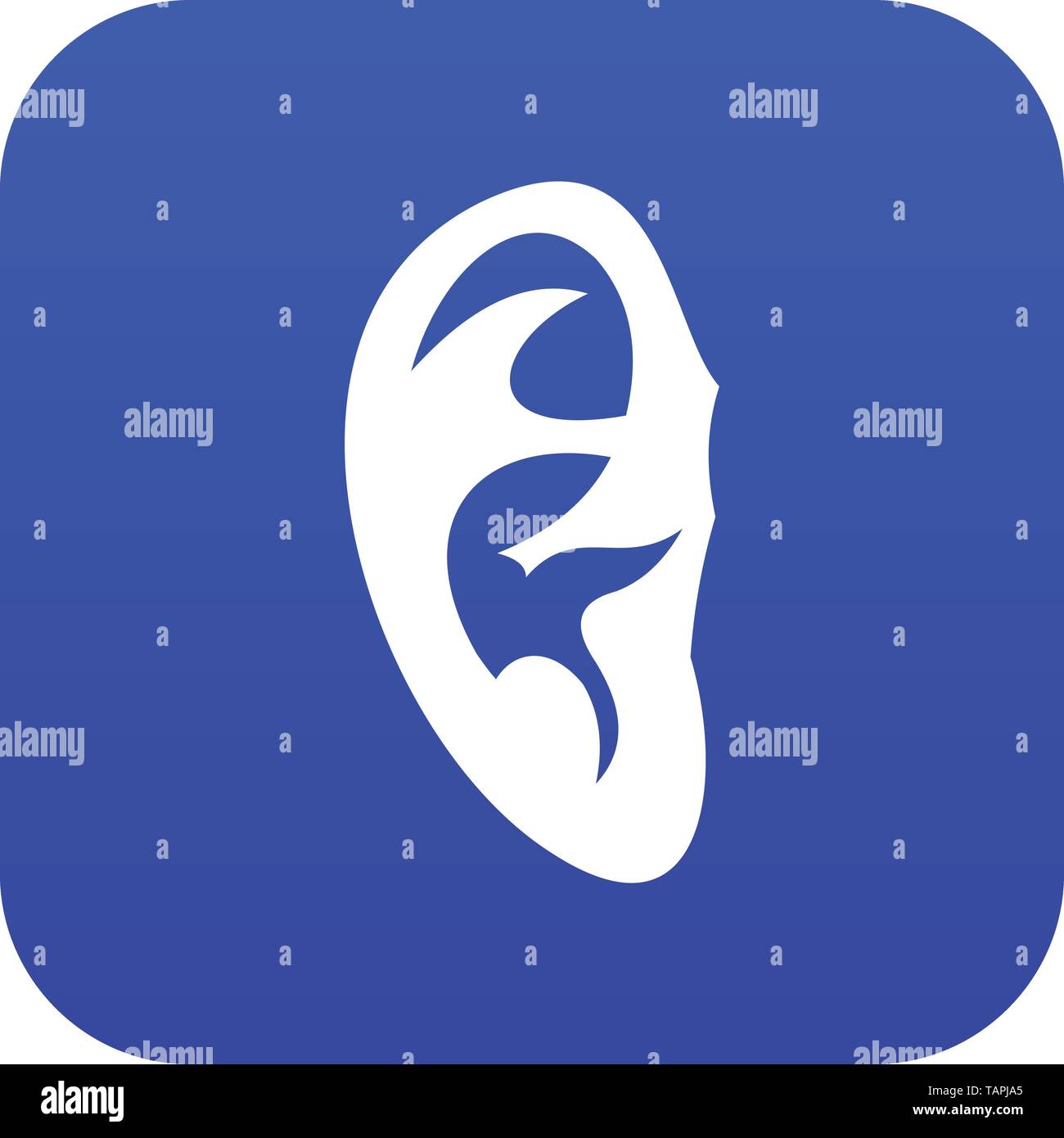 Ear icon digital blue Stock Vector Image & Art - Alamy