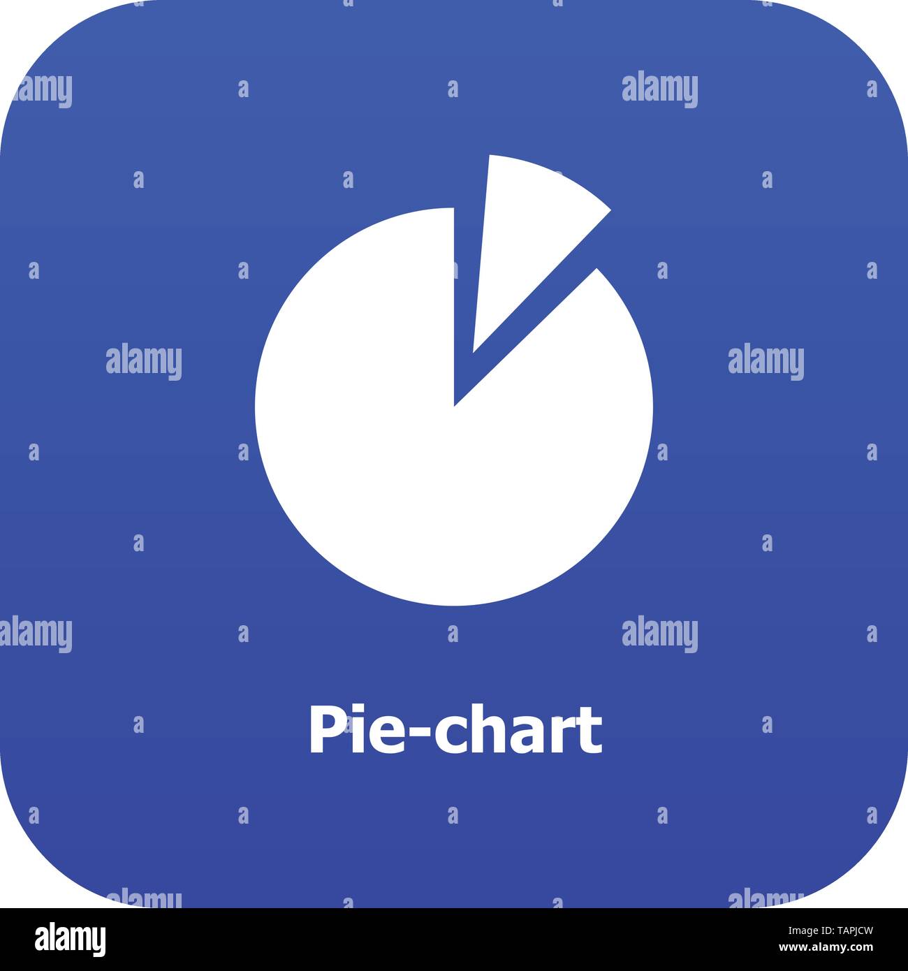Pie chart icon blue vector Stock Vector Image & Art - Alamy