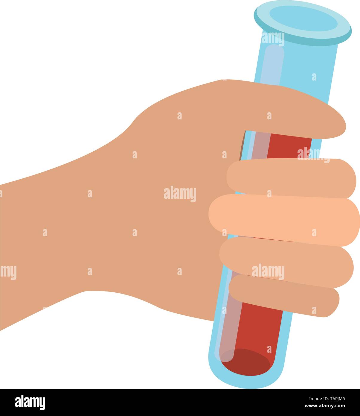 hand with laboratory instruments in white background Stock Vector Image ...