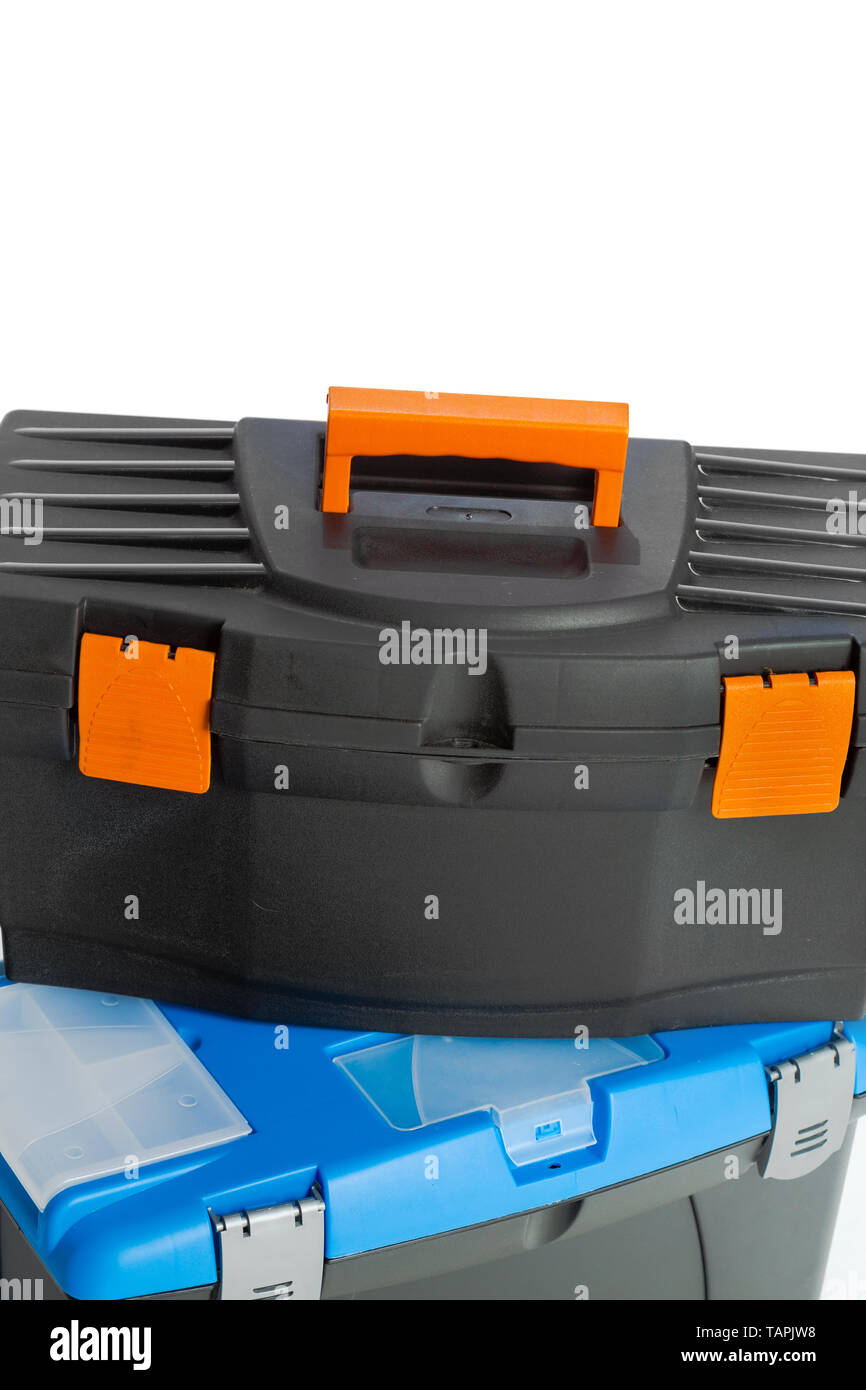 Toolkit box isolated on the white background Stock Photo - Alamy