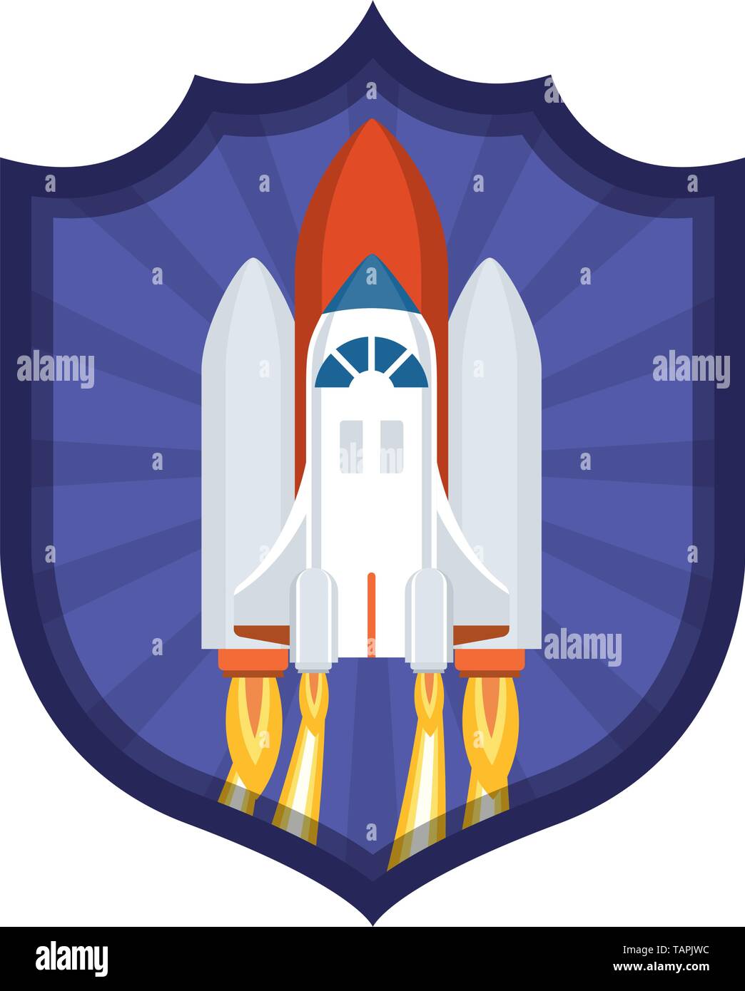 frame with rocket taking off icon Stock Vector Image & Art - Alamy