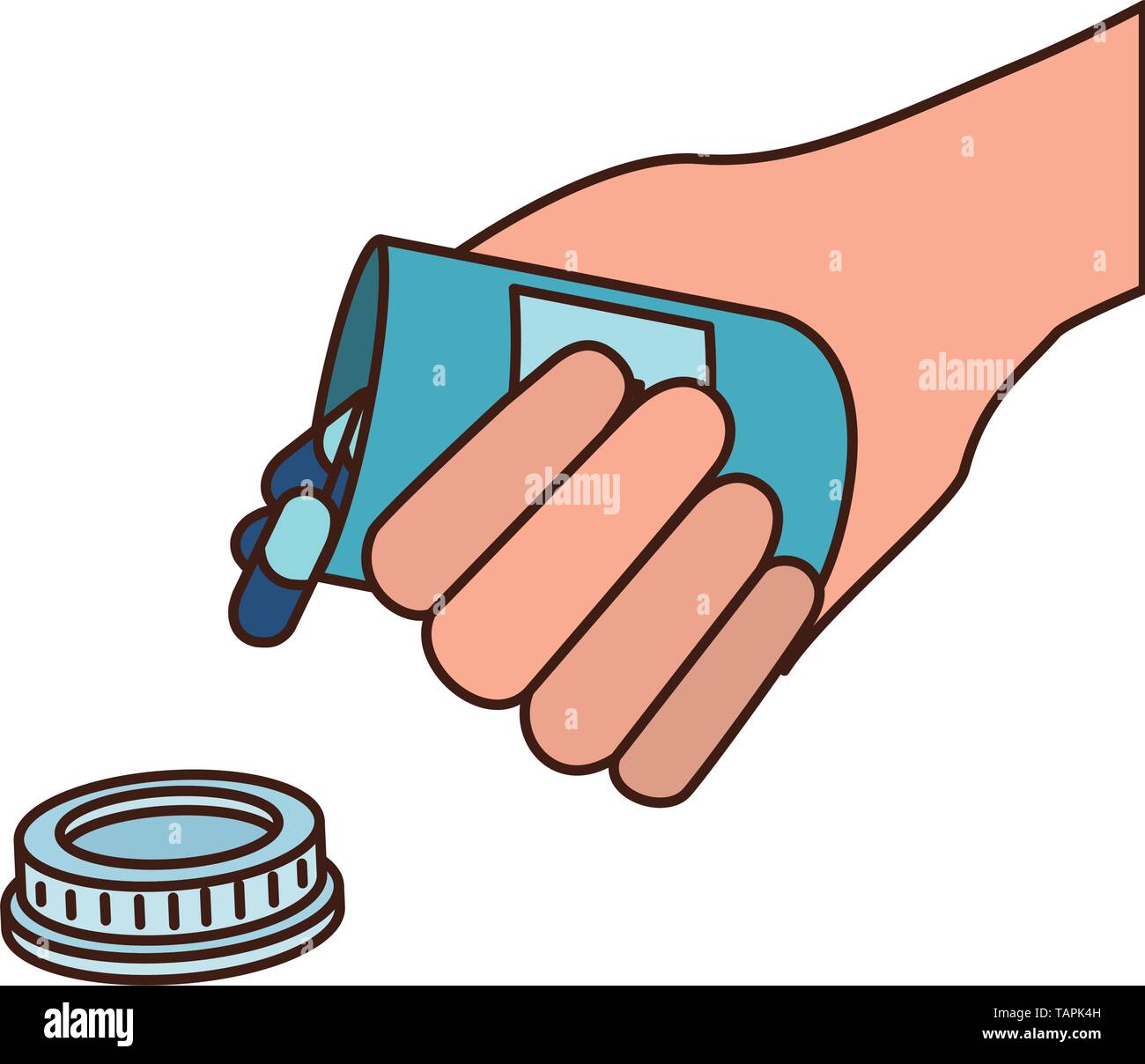 hand with medicine drugs in white background Stock Vector Image & Art ...