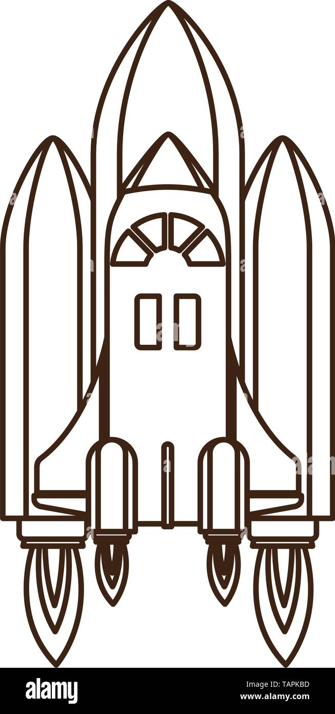 rocket taking off in white background Stock Vector Image & Art - Alamy