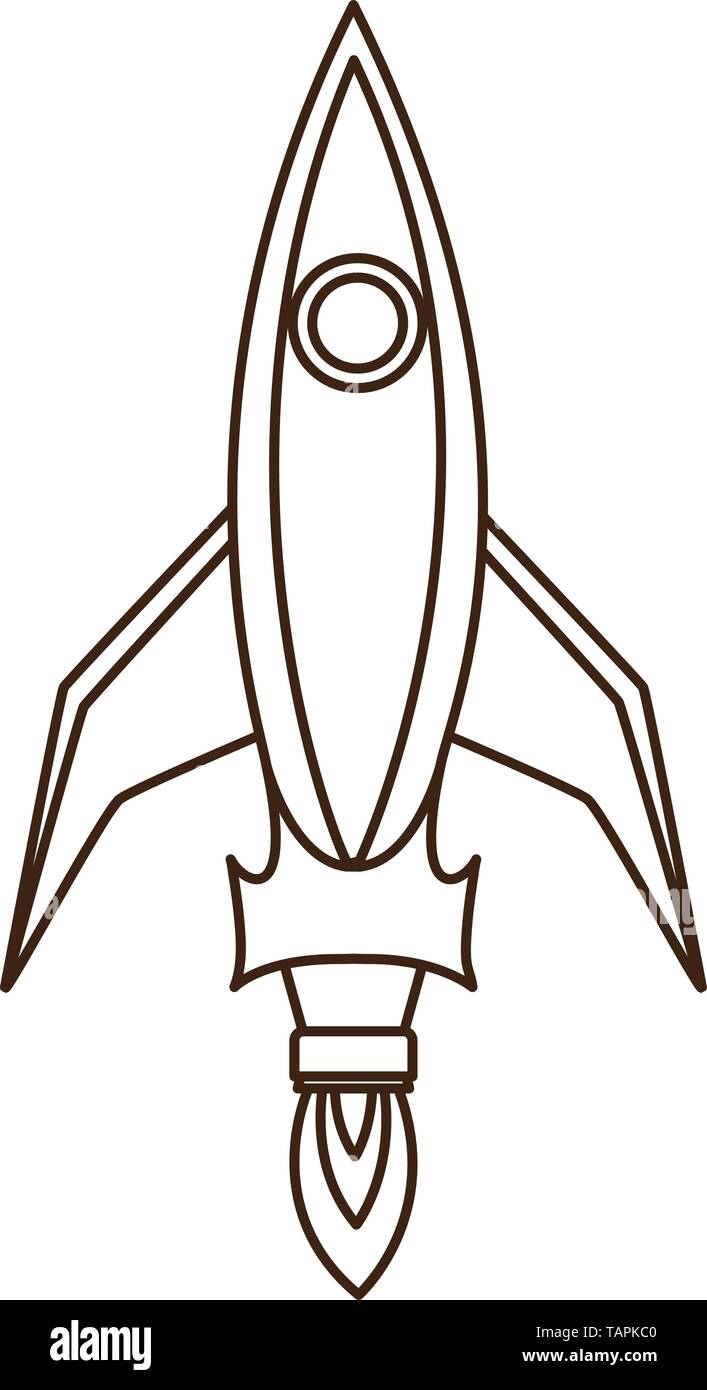 rocket taking off in white background Stock Vector Image & Art - Alamy