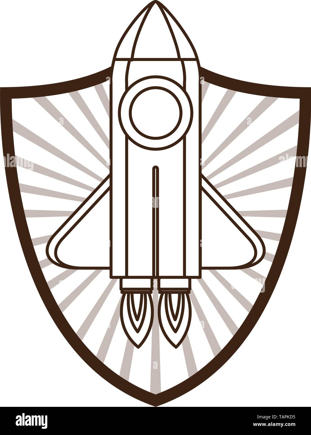 frame with rocket taking off icon Stock Vector Image & Art - Alamy