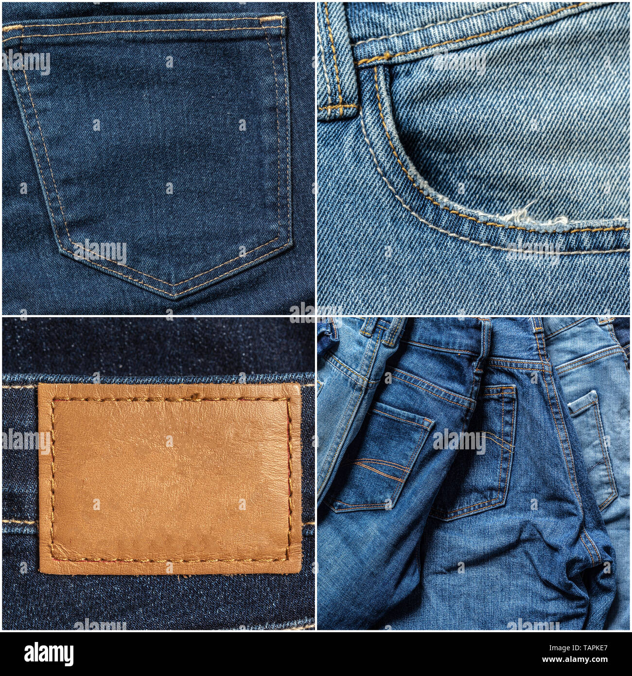 Blue jean fabric texture design background Stock Photo - Alamy