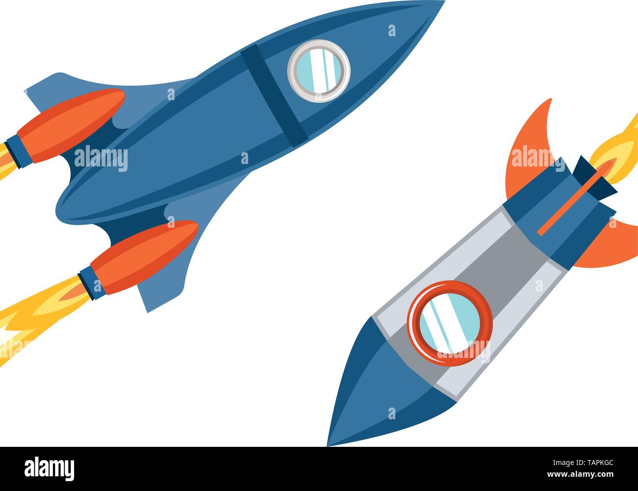 rockets taking off in white background Stock Vector Image & Art - Alamy