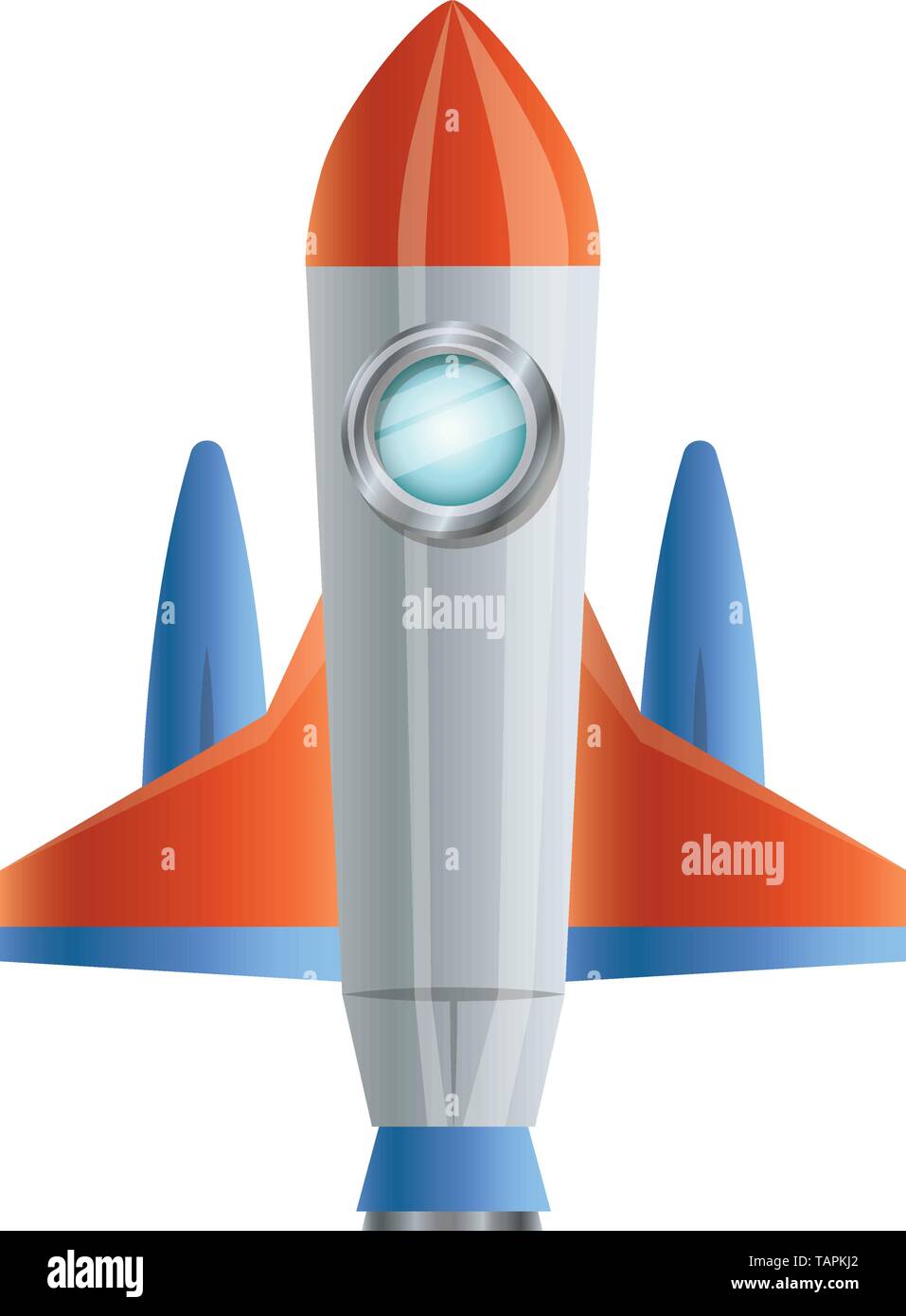 rocket flying with white background Stock Vector Image & Art - Alamy