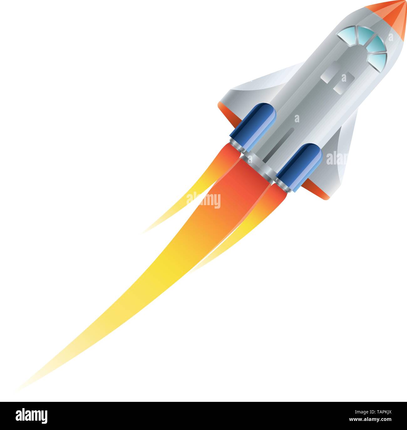 rocket flying with white background Stock Vector Image & Art - Alamy