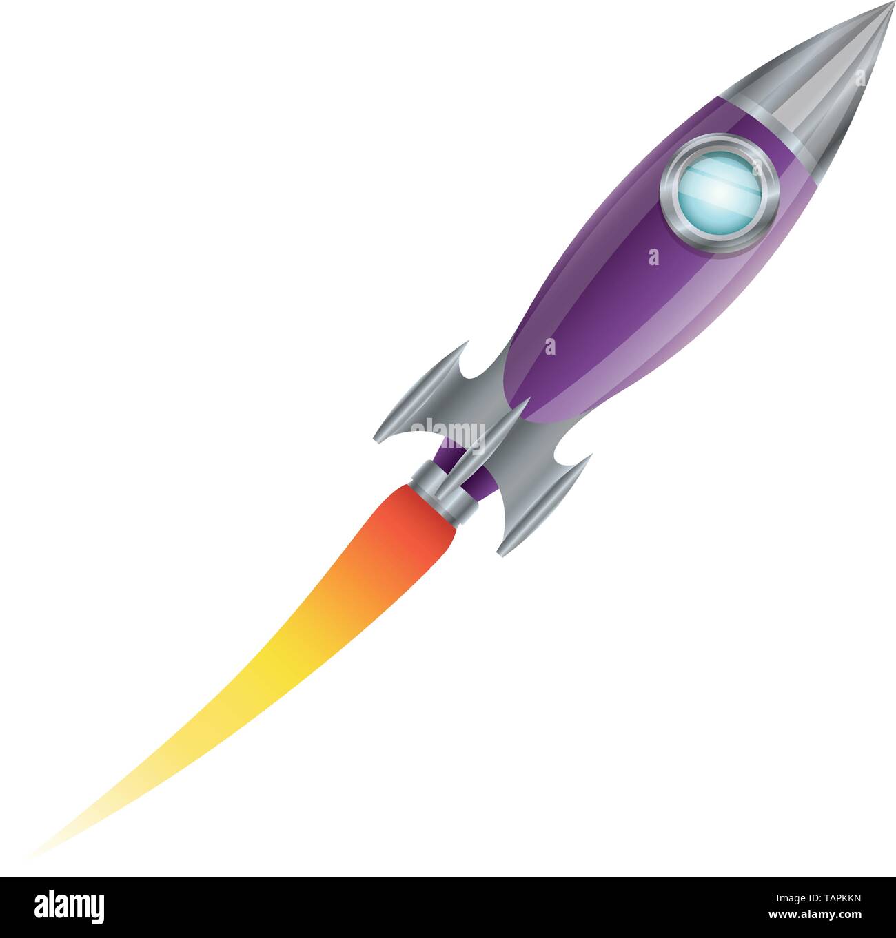 rocket flying with white background Stock Vector Image & Art - Alamy
