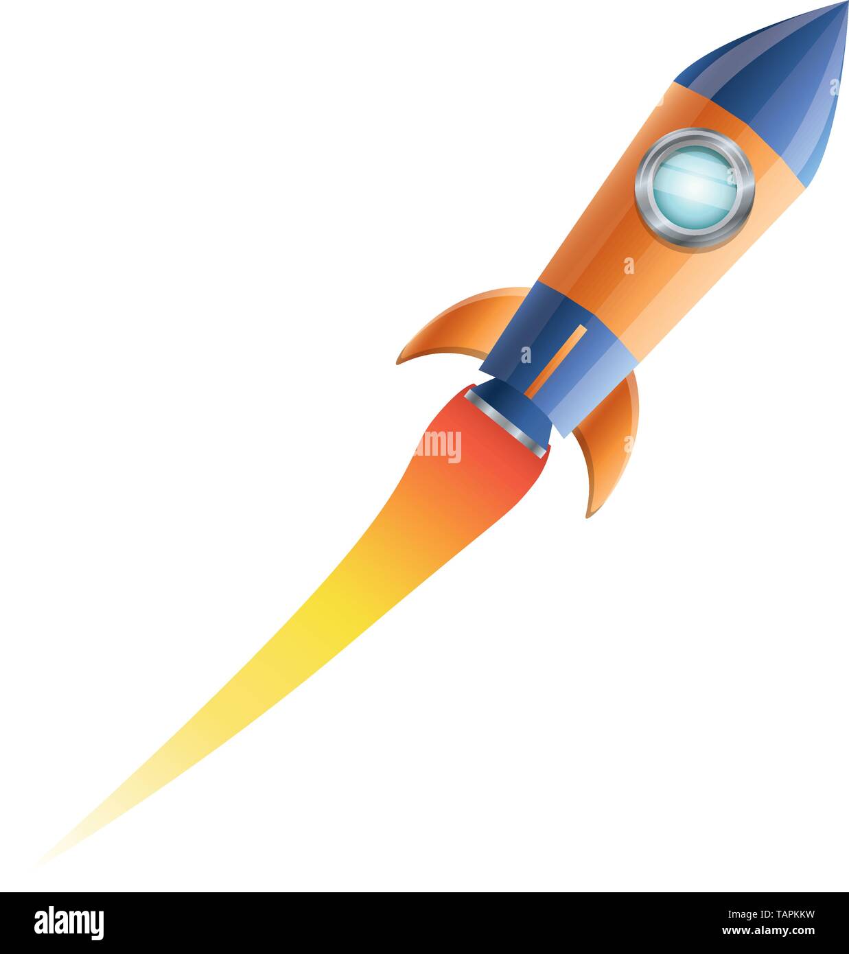 rocket flying with white background Stock Vector Image & Art - Alamy