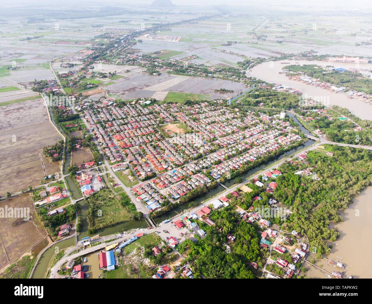 Aerial view of the resident area in Kedah,Malaysia Stock Photo - Alamy