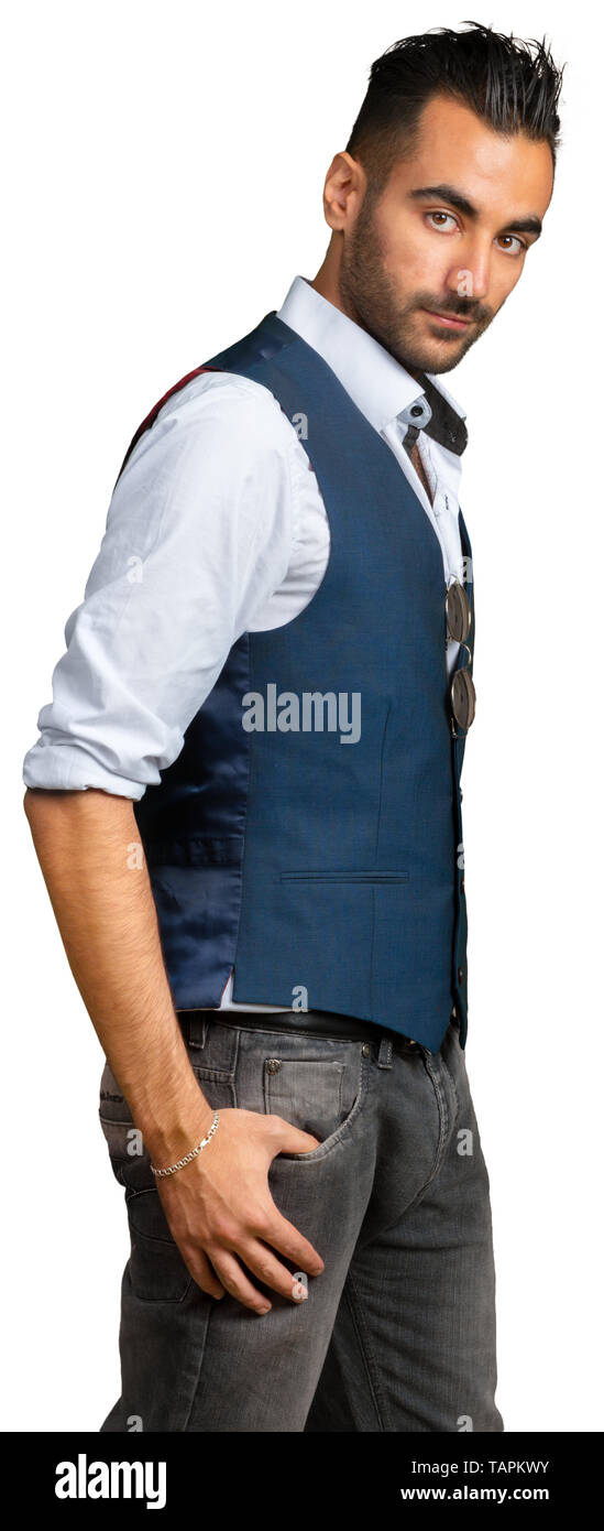 Turkish macho man model posing isolated on white background Stock Photo ...