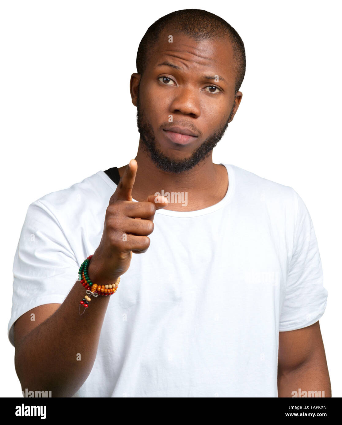 Emotional angry young african man Stock Photo - Alamy