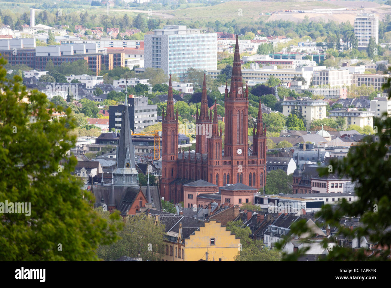 Buildings in Wiesbaden, the state capital of Hesse, Germany Stock Photo ...