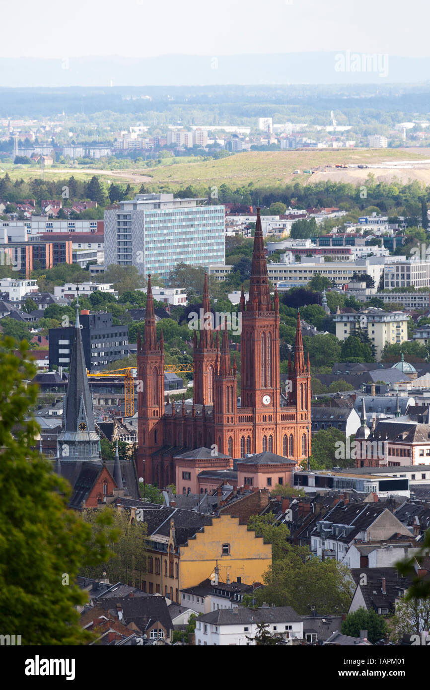 Buildings in Wiesbaden, the state capital of Hesse, Germany Stock Photo ...