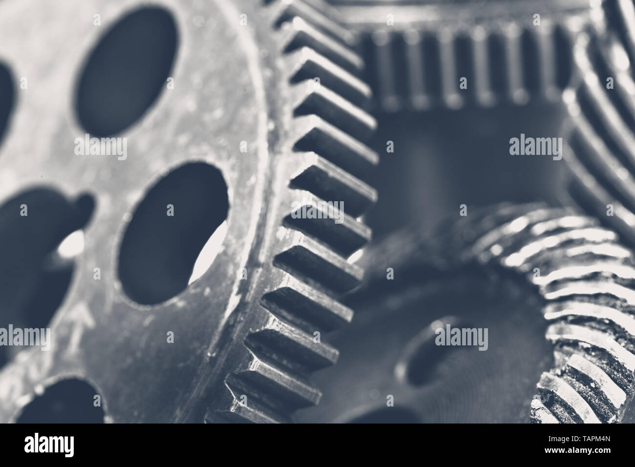 Close-up view of stack of gears Stock Photo - Alamy
