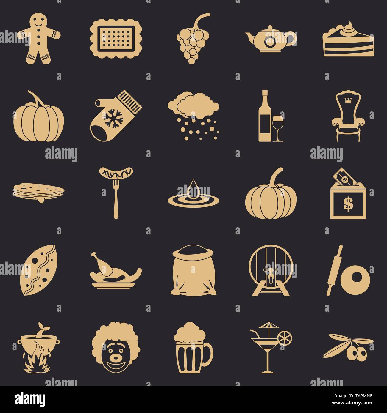 Munificence icons set, simple style Stock Vector Image & Art - Alamy