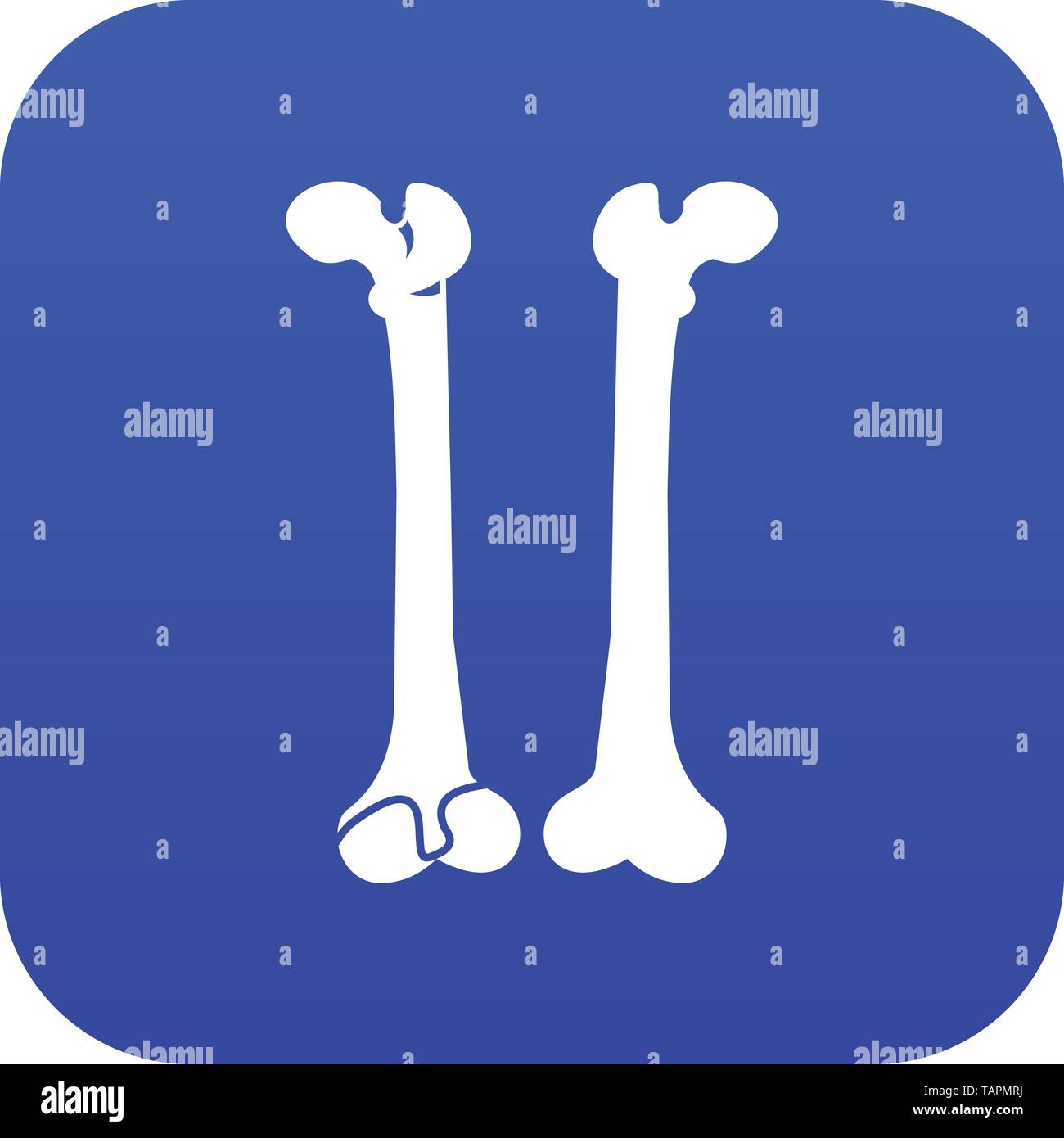 Bone icon digital blue Stock Vector Image & Art - Alamy