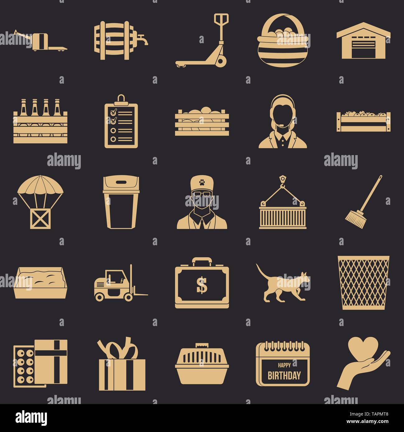 Chest icons set, simple style Stock Vector Image & Art - Alamy