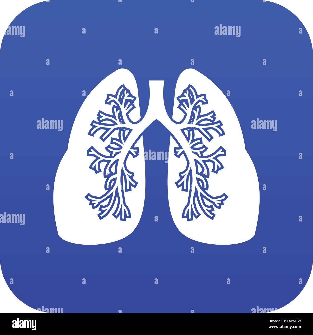 Lungs icon digital blue Stock Vector Image & Art - Alamy