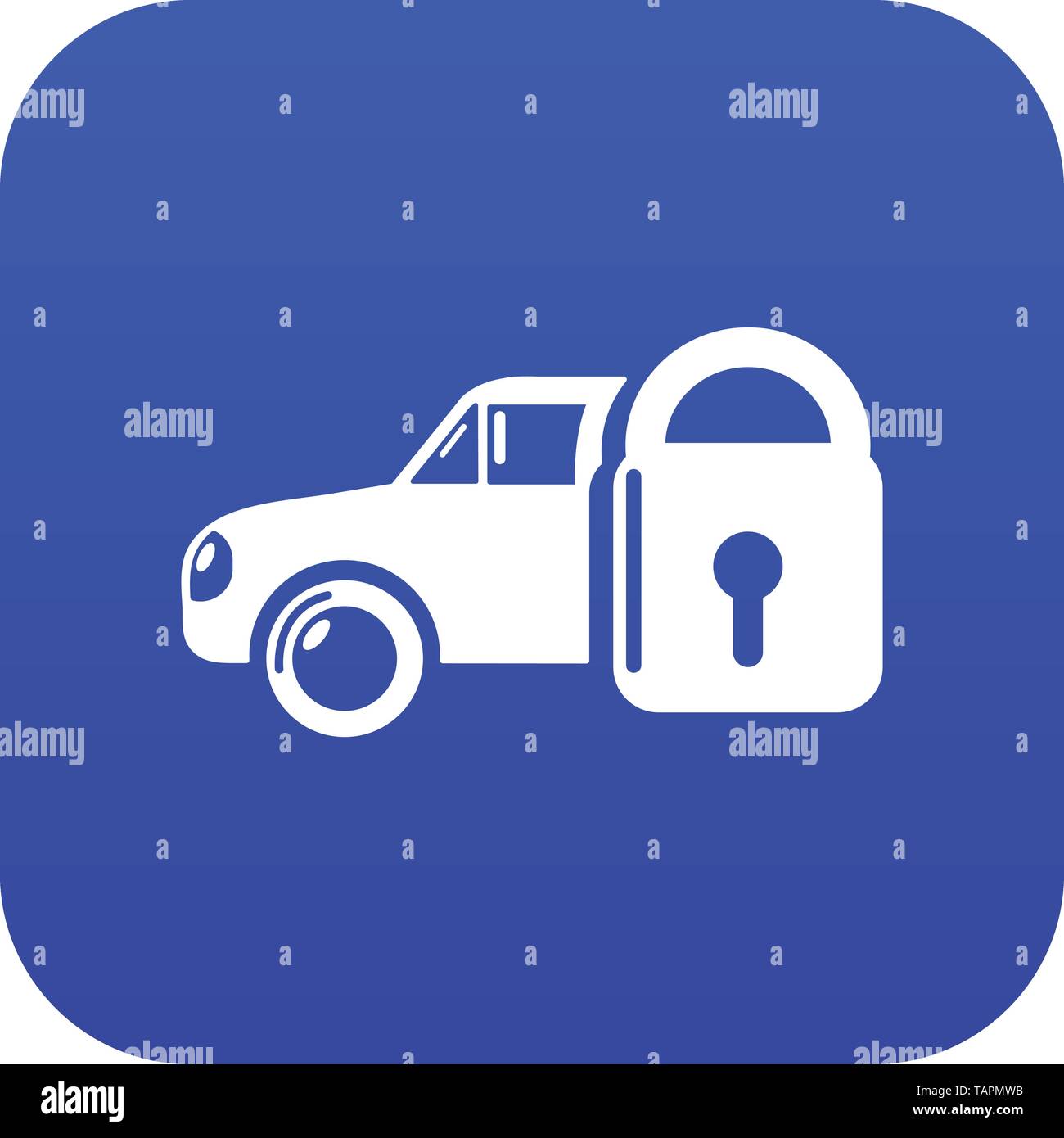 Insurance car icon blue vector Stock Vector Image & Art - Alamy
