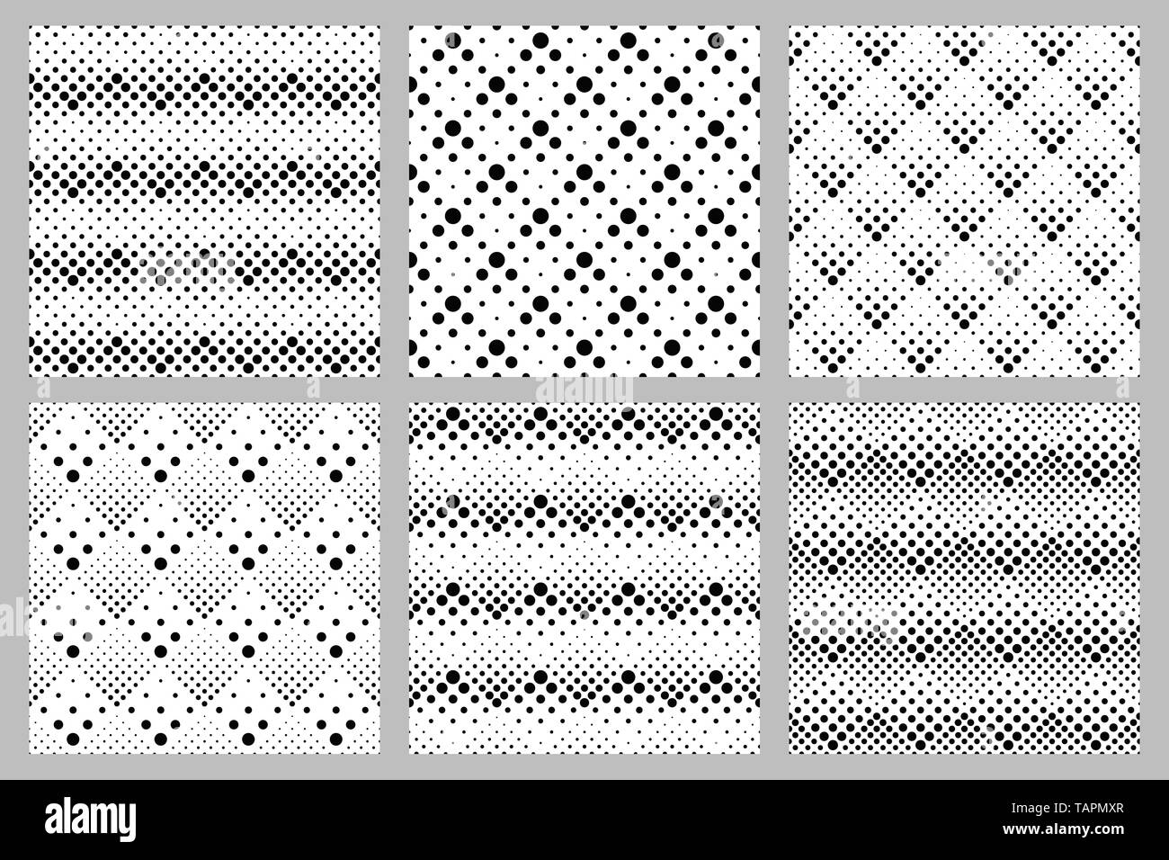 Retro abstract dot pattern background design set Stock Vector Image ...