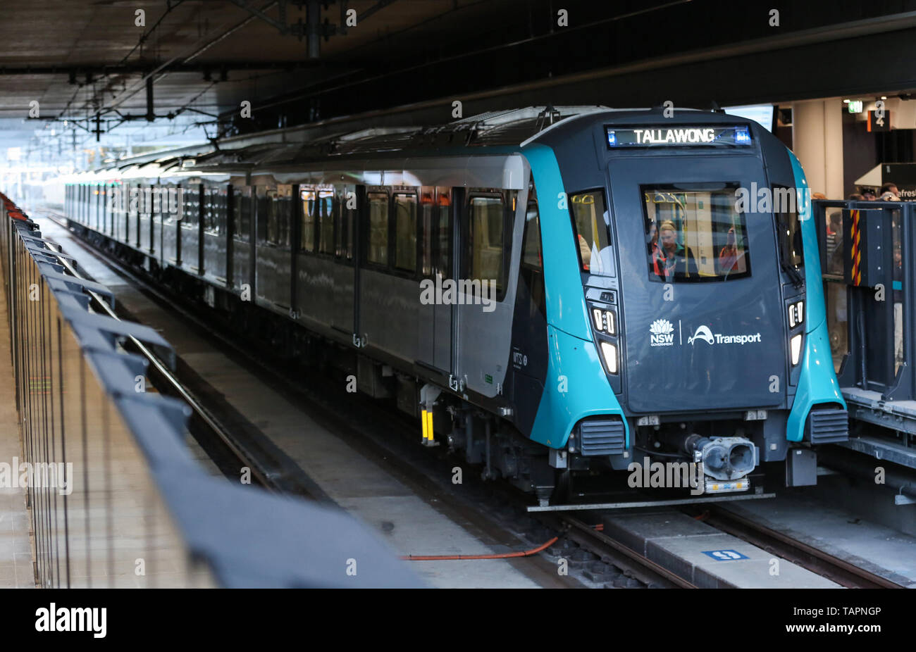 Sydney, Australia. 26th May, 2019. A driverless train of the newly ...