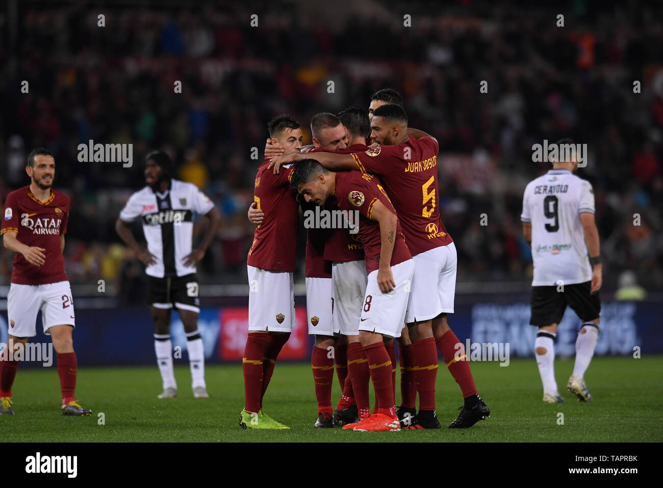 Players of as roma hi-res stock photography and images - Alamy