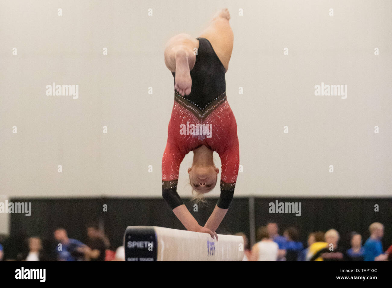 Ottawa, Canada. 24th May, 2019. Shallon Olsen (#147) performs her beam ...