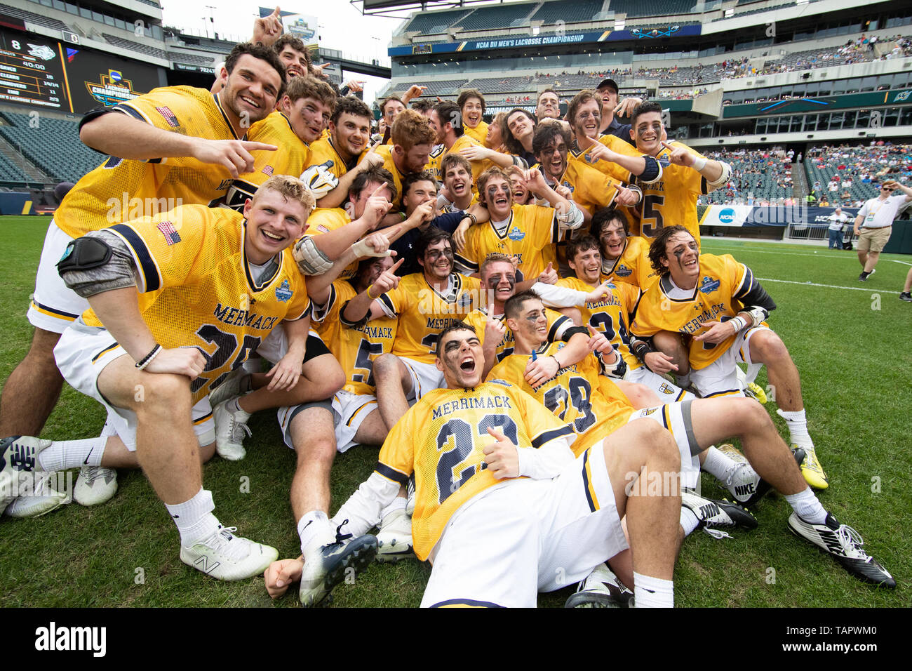 Philadelphia, Pennsylvania, USA. 26th May, 2019. Merrimack Warriors ...