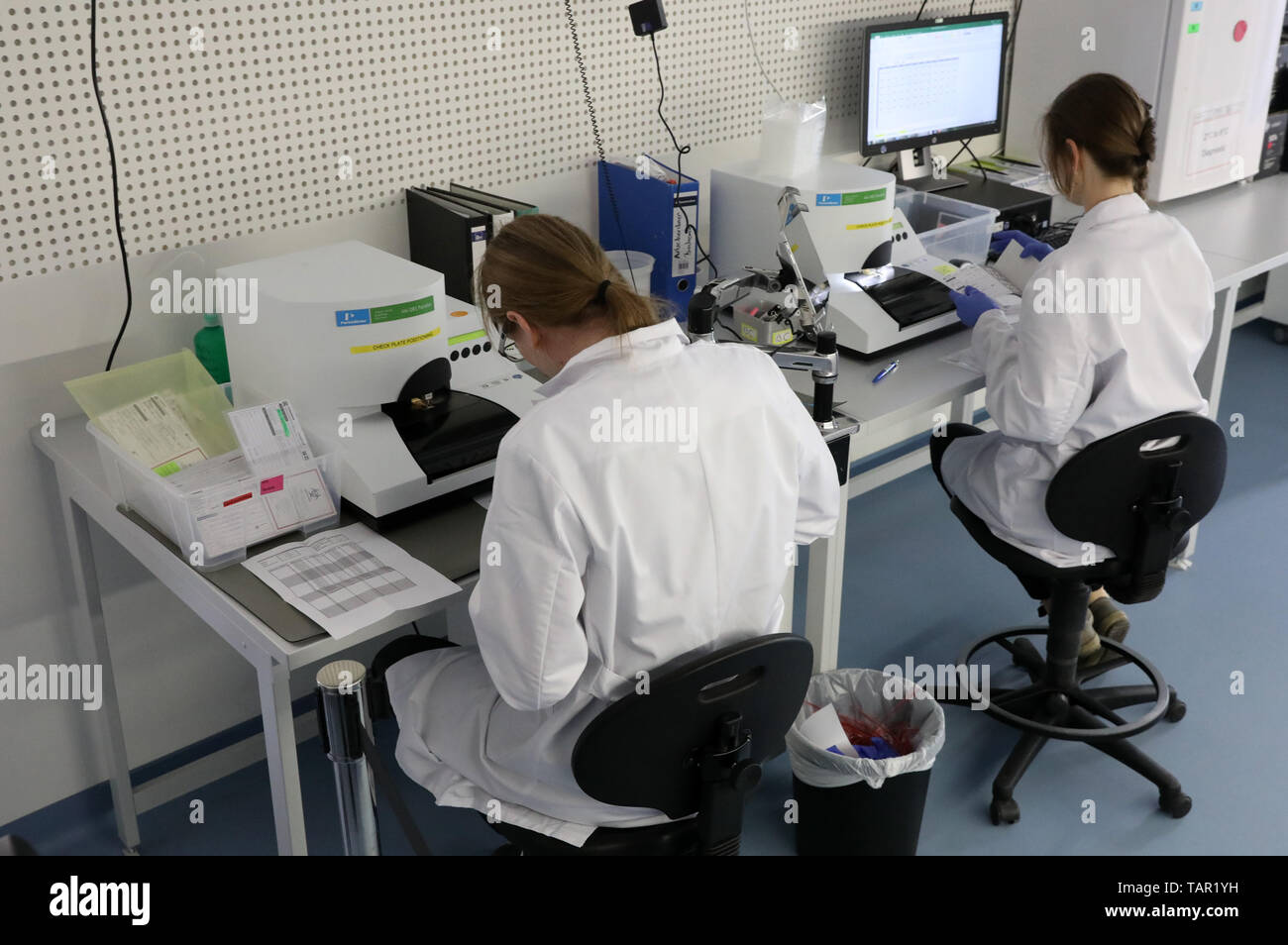 Rostock, Germany. 23rd May, 2019. The laboratory for DNA preparation in ...
