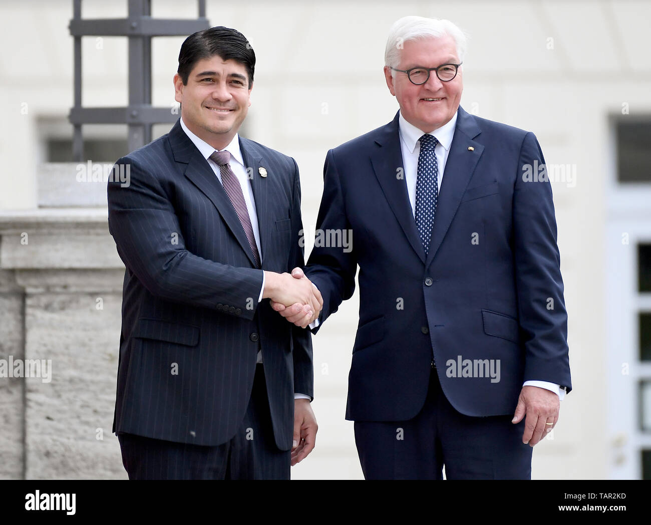 Berlin, Germany. 27th May, 2019. President Frank-Walter Steinmeier (r ...