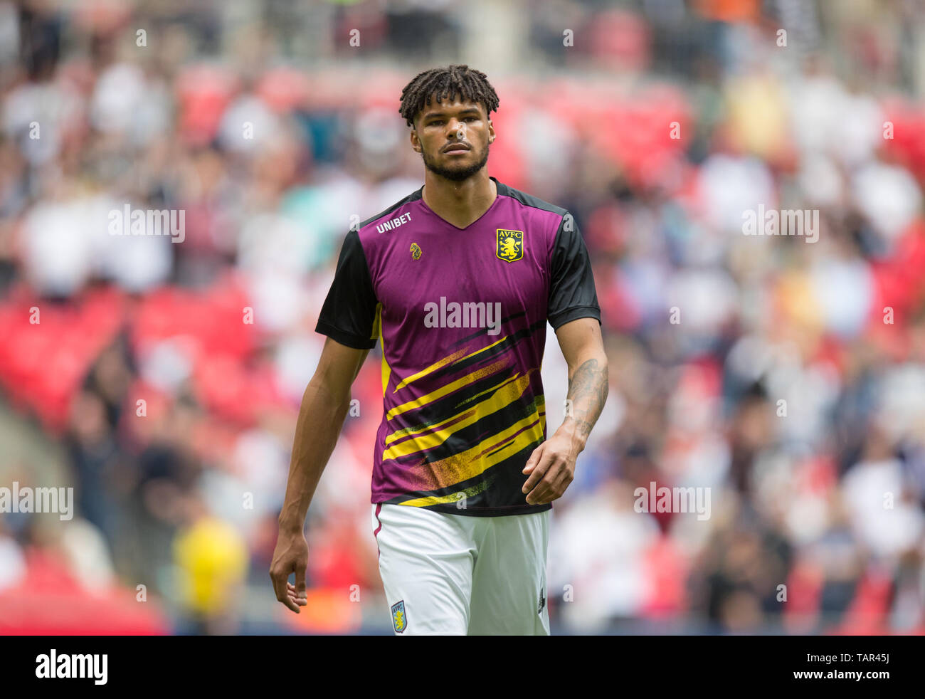 London, UK. 27th May, 2019. Tyrone Mings (on loan from Bournemouth) of ...