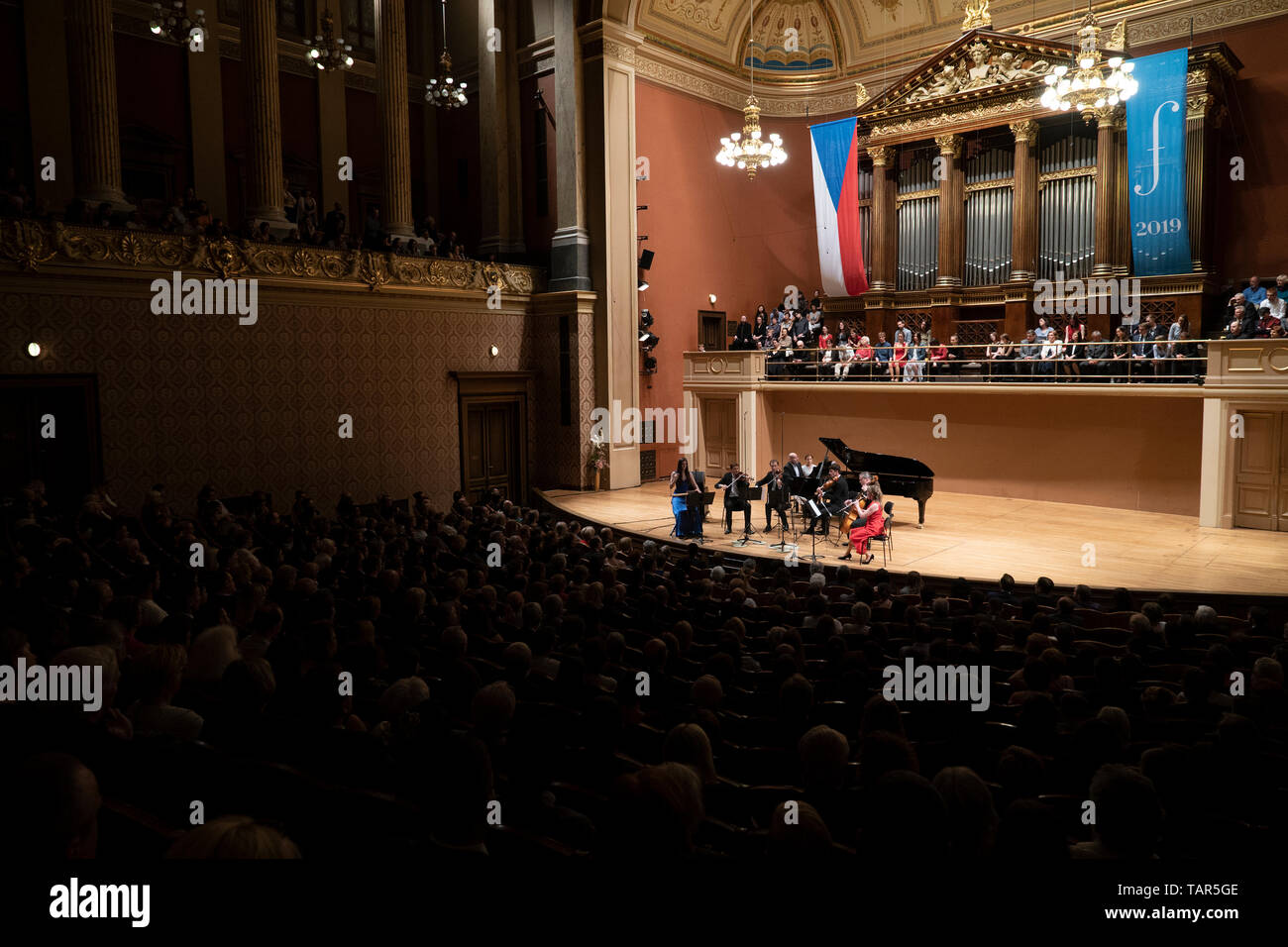 Prague, Czech Republic. 24th May, 2019. German theremin player Carolina ...