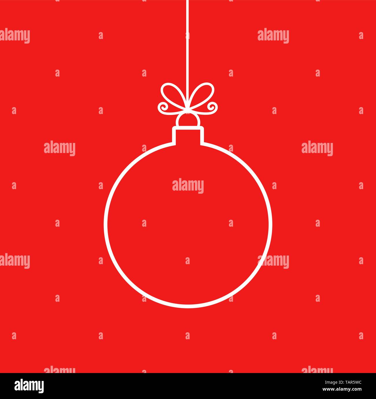Christmas bauble ornament outline shape. Vector illustration Stock ...