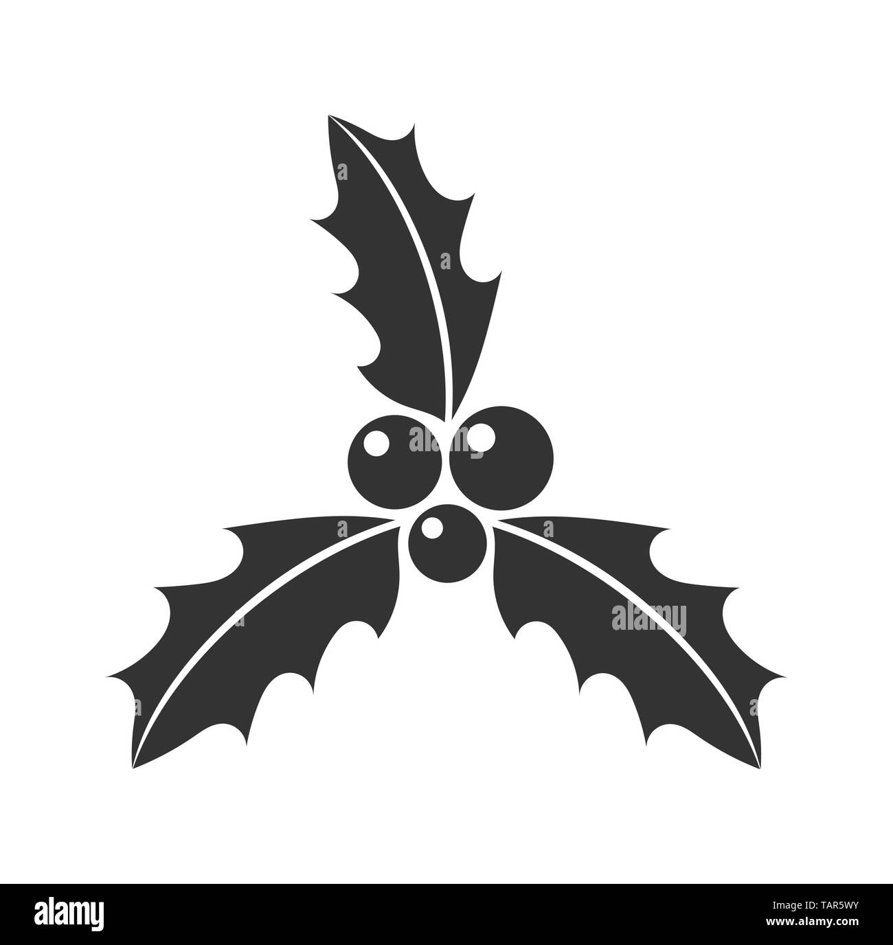 Holly Clipart Black And White