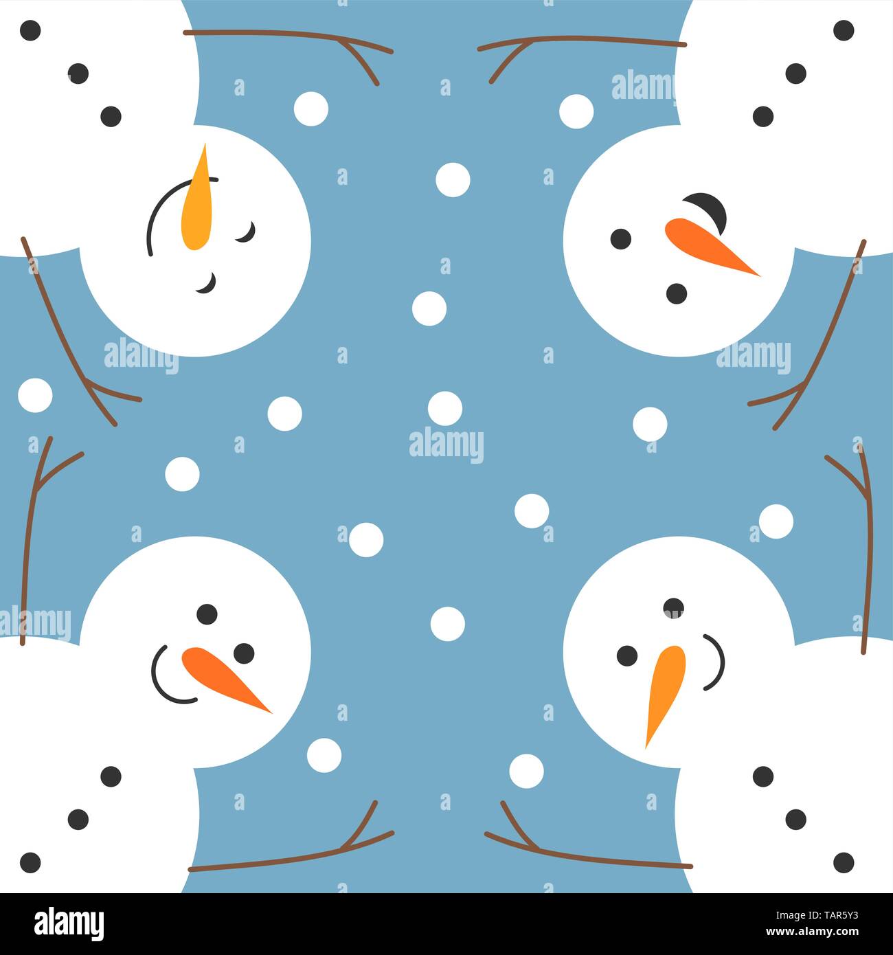 Winter snowman fun background. Vector illustration Stock Vector Image ...