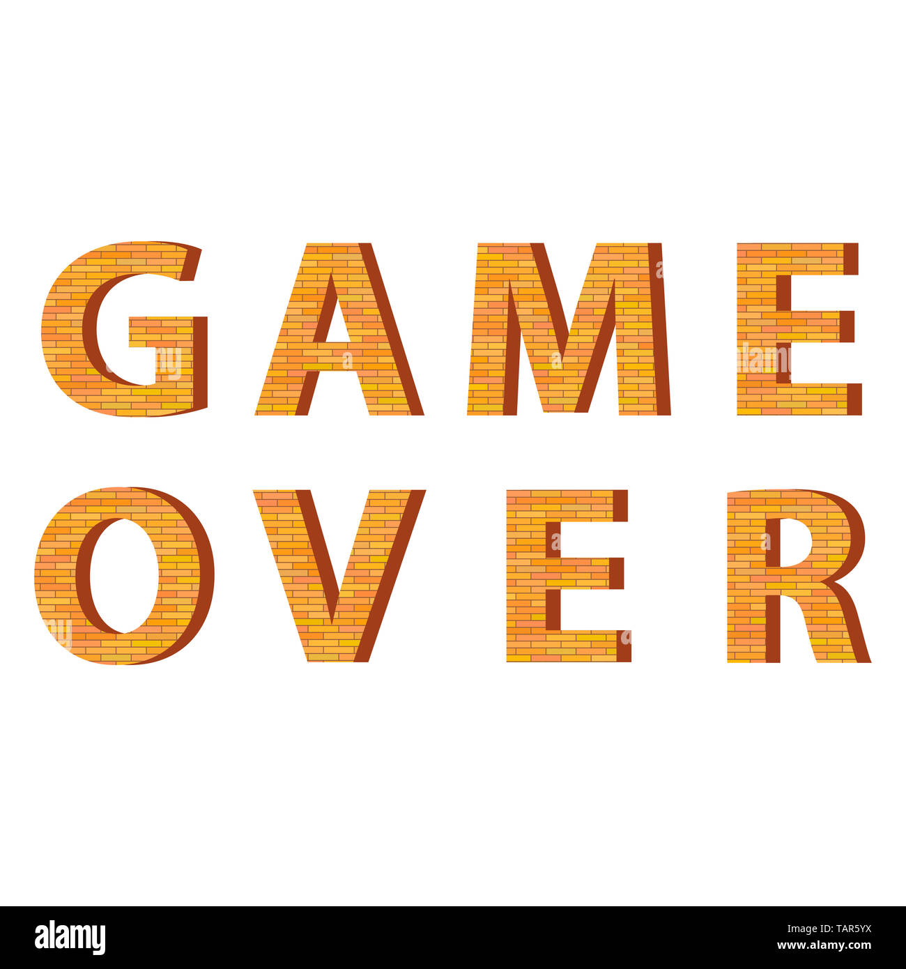 Retro Pixel Game Over Sign. Gaming Concept. Video Game Screen Stock ...