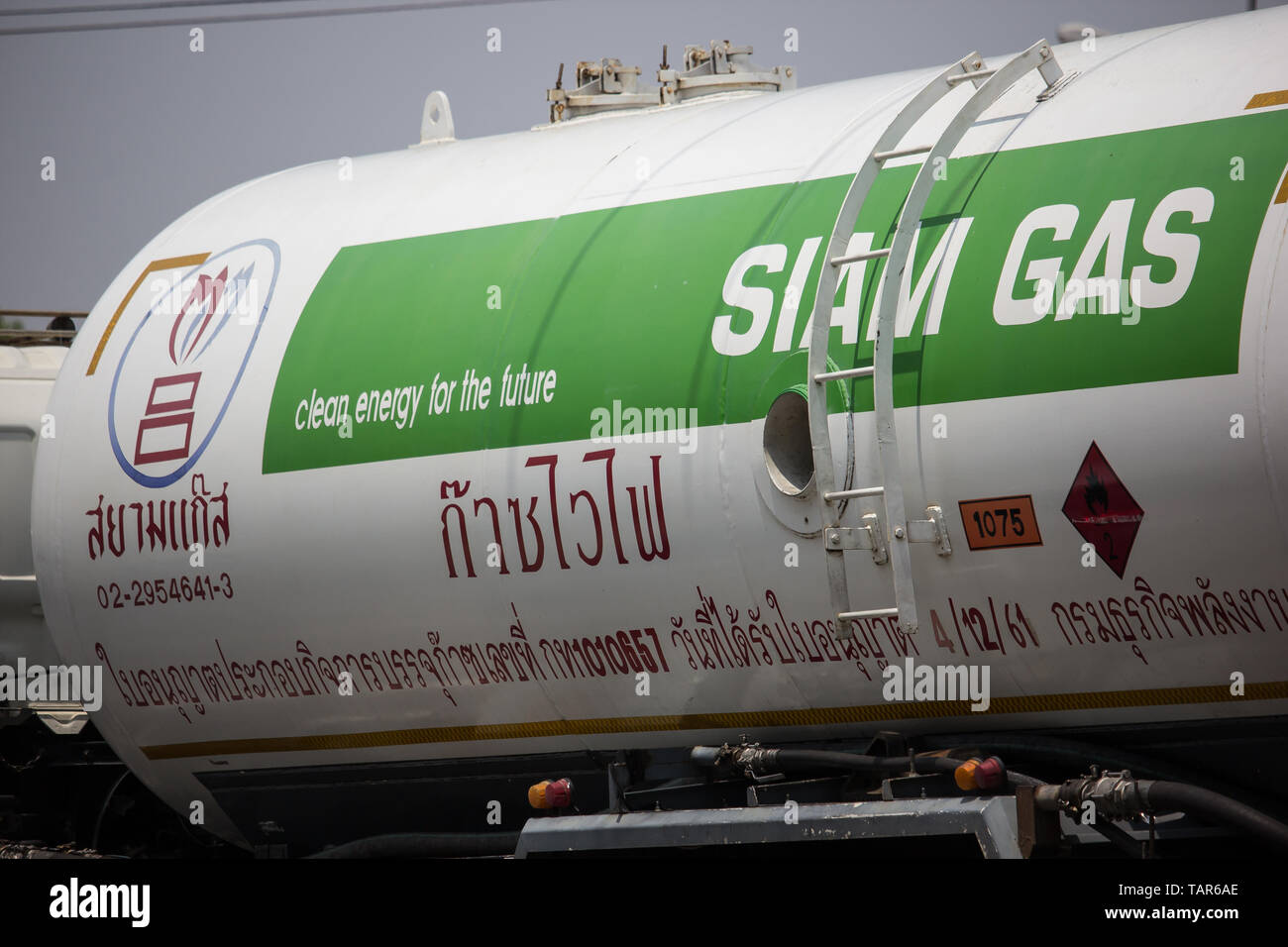Chiangmai, Thailand - May 17 2019: Siam Gas Company Tank Truck. Photo ...