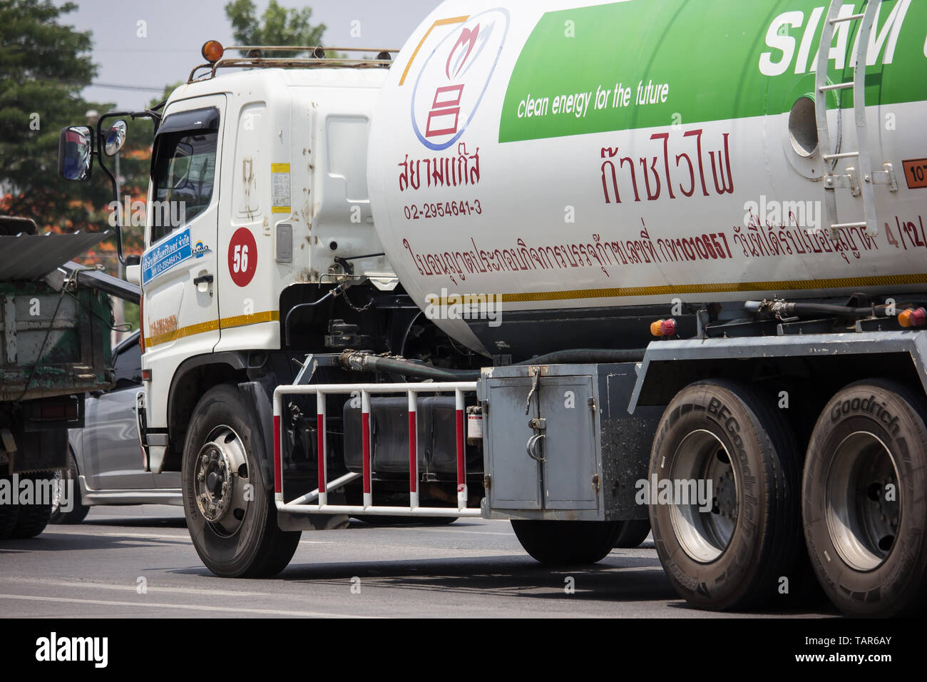 Chiangmai, Thailand - May 17 2019: Siam Gas Company Tank Truck. Photo ...