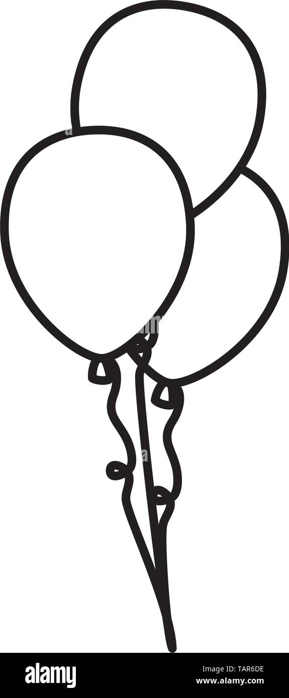 balloons helium floating icon vector illustration Stock Vector Image ...