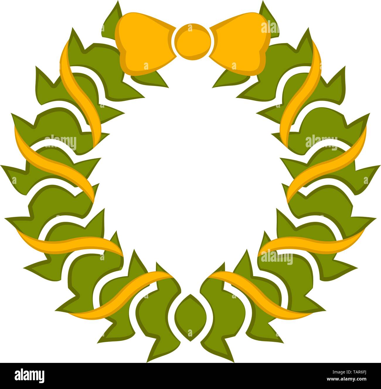 Isolated colored laurel wreath icon on a white background - Vector ...
